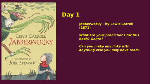 Whole Class Reading poetry unit on the Jabberwocky and The Pobble with ...
