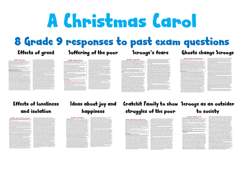 A Christmas Carol Revision Booklet 56 Pages | Teaching Resources