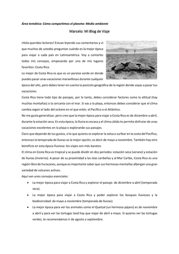 Spanish B HL / SL Paper 2 Reading comprehension exam practice ...