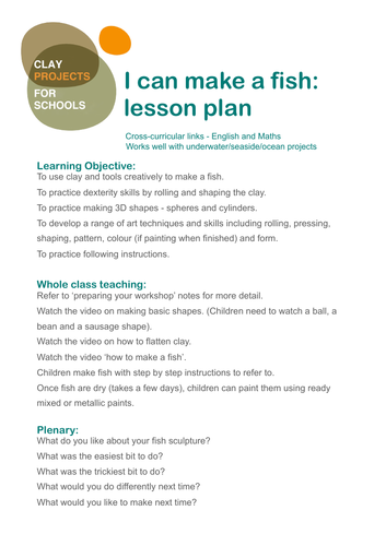 How to make a clay fish | Teaching Resources