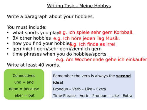 German - Stimmt! 1 Kapitel 3: Freizeit juhu - Powerpoints & Resources ...