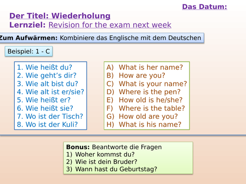 German - Stimmt! 1 Kapitel 3: Freizeit juhu - Powerpoints & Resources ...