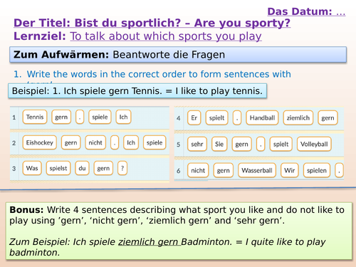 German - Stimmt! 1 Kapitel 3: Freizeit juhu - Powerpoints & Resources ...