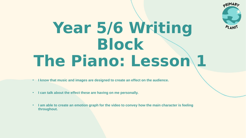Year 6 Flashback Complete Writing Moderation Planning The Piano (5 ...
