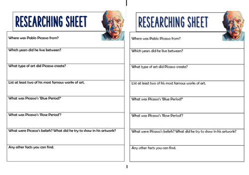 Picasso Cubism Self-Portraits Project - Lessons 1 and 2! | Teaching ...