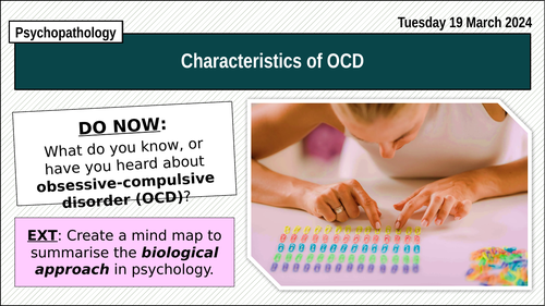 A-Level Psychology - CHARACTERISTICS OF OCD [Psychopathology Topic ...