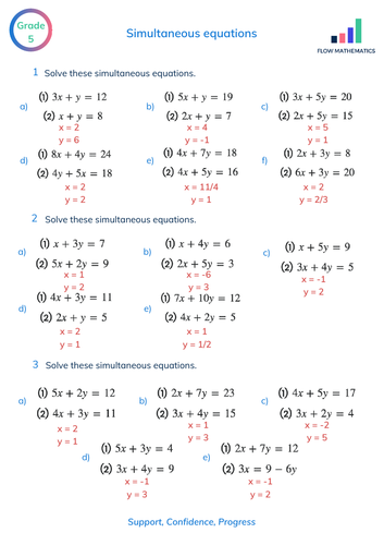 Simultaneous equations - Elimination | Teaching Resources Simultaneous equations - Elimination | Teaching Resources