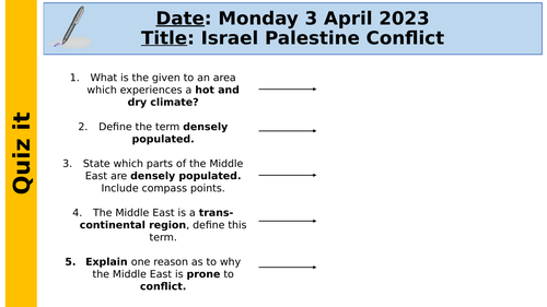 KS3 Middle East SoW - Free | Teaching Resources