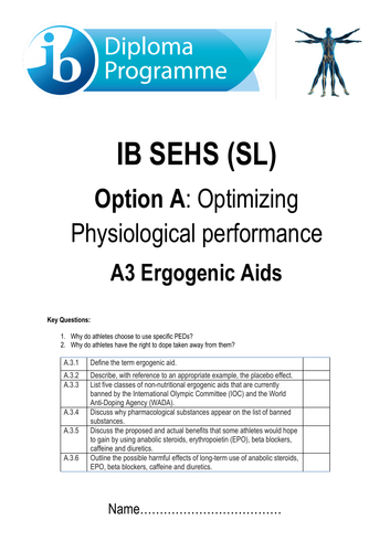 Option A - IB SEHS (SL) | Teaching Resources