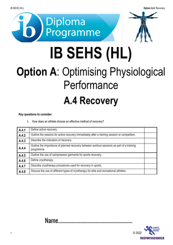 Option A - IB SEHS (HL) | Teaching Resources