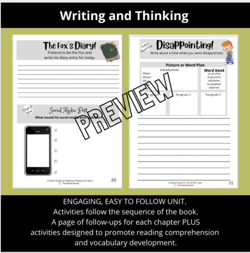 AMBROSE FOLLOWS HIS NOSE Dick King-Smith & Josie Rogers NOVEL STUDY and ...