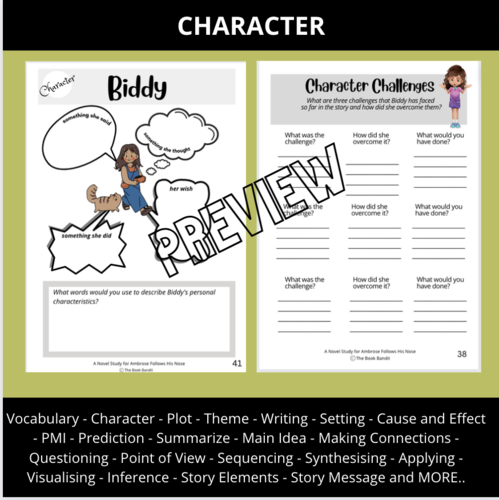 AMBROSE FOLLOWS HIS NOSE Dick King-Smith & Josie Rogers NOVEL STUDY and ...