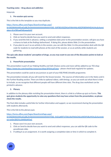 Drug Abuse and Addiction - Making Safe and Healthy Choices | Teaching ...