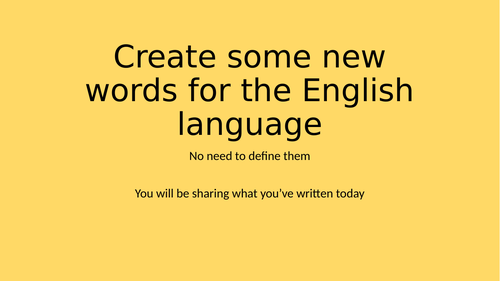 creative writing words and names | Teaching Resources