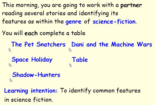 Space Adventure Stories - Week 1 of 4, Reading and Writing Y5/6 ...