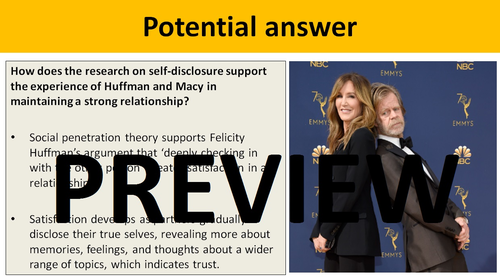 Factors affecting attraction: self-disclosure | 2025 Spec - AQA A Level ...