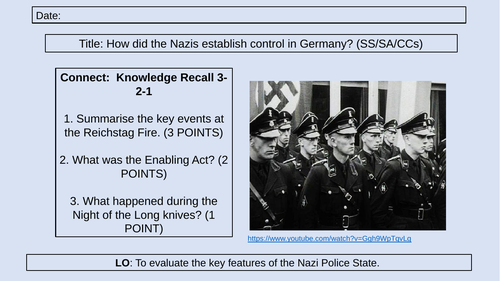 FULL SOW LESSONS AND ASSESSMENTS Edexcel GCSE History Weimar and Nazi ...