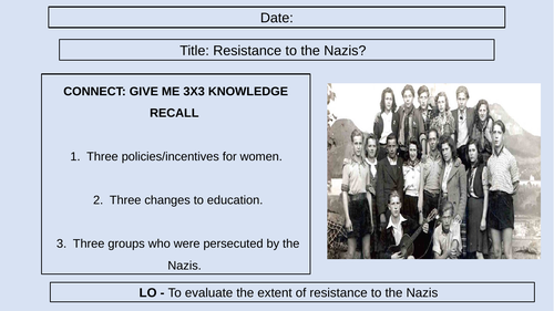 FULL SOW & LESSONS FOR Edexcel GCSE History Weimar & Nazi Germany Topic ...