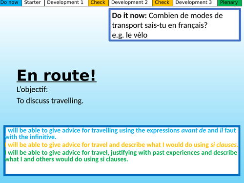 Studio GCSE French Higher Module 5 Holidays | Teaching Resources