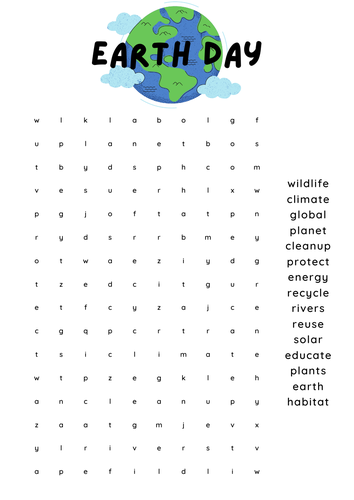 Earth Day word search | Teaching Resources