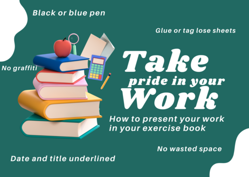 Exercise book presentation poster | Teaching Resources