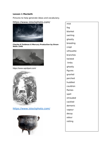 Macbeth: The Witches Writing a Narrative (Creating Atmosphere including ...