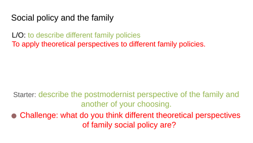 Complete AQA AS A Level Sociology Families and Households unit Unit ...