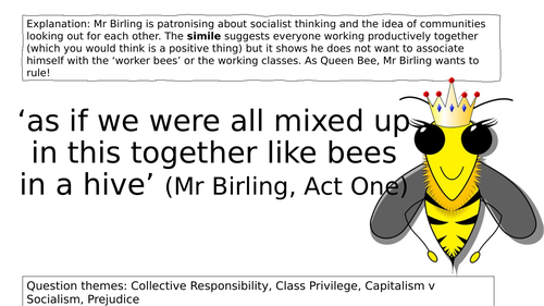 An Inspector Calls In 10 Key Quotations Revision Aid Display Gcse