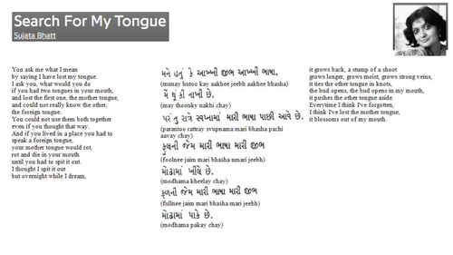 Comparing poetry Search for my Tongue and Old Tongue - fun and engaging ...