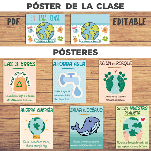 Día de la Tierra Carteles Banderines Manualidad y Decoración para ...