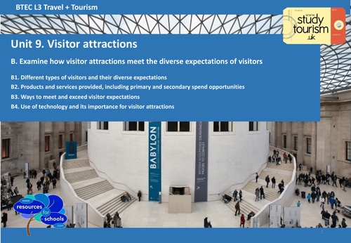 BTEC L3 Travel + Tourism: Unit 9. Visitor Attractions - A | Teaching ...