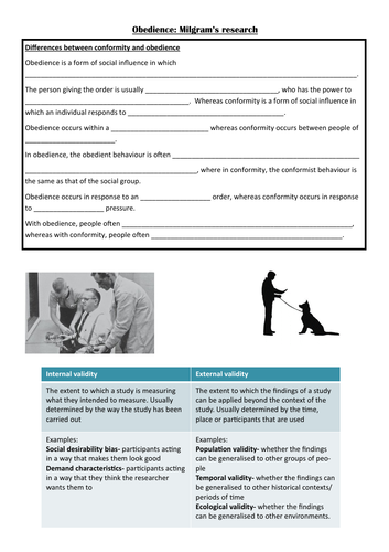 *SOCIAL INFLUENCE WHOLE TOPIC AQA PSYCHOLOGY* | Teaching Resources