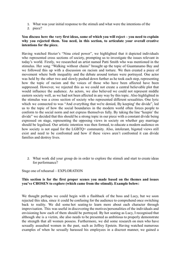 Edexcel GCSE Drama: Exemplar Portfolio and Writing Guide (C1 ...