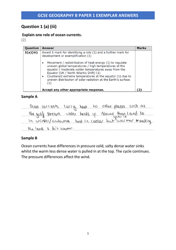 Edexcel B GCSE Geography Paper 1 Revision Pack (With Case Studies ...