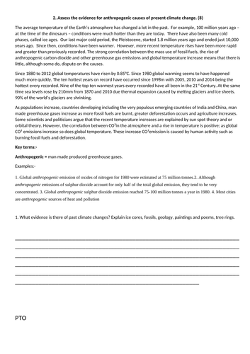 Edexcel B GCSE Geography Paper 1 Revision Pack (With Case Studies ...