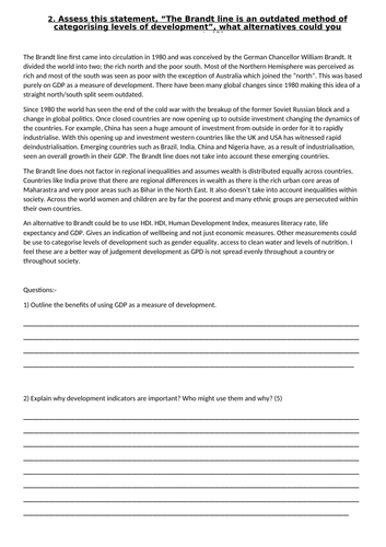Edexcel B GCSE Geography Paper 1 Revision -Case Study Summaries and ...