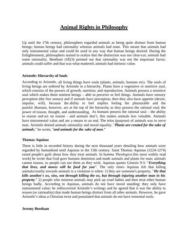 Religion and Animal Rights | Teaching Resources