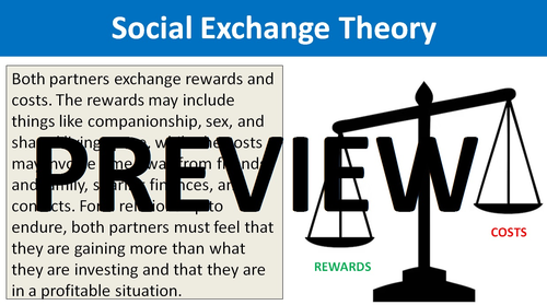 Social exchange theory - AQA A Level Psychology (Relationships ...