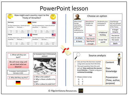 Treaty of Versailles reaction - Conflict and Tension | Teaching Resources
