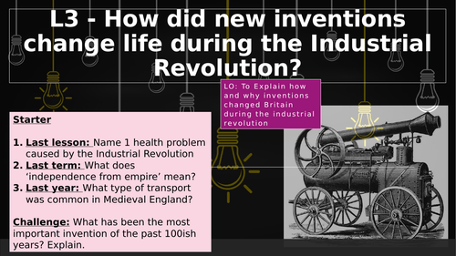 Industrial Revolution - Inventions - KS3 History lesson | Teaching ...
