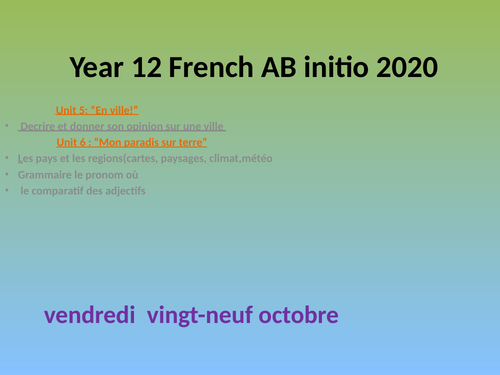 Full lessons ( X 73 - ready to use) French IB Ab initio Panorama 1 Year ...