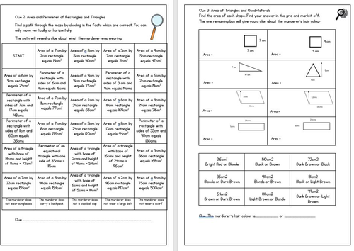 The Ultimate Area and Perimeter Challenge: Maths Murder Mystery Edition ...