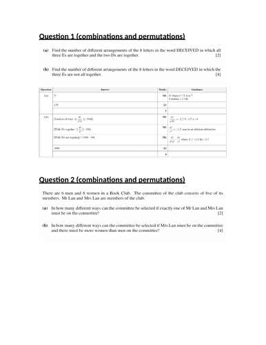 AL-Mathematics revision (Statistics CIE, Statistics Edexcel) - exam ...