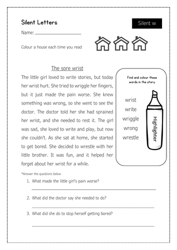 English Phonics-Silent Letters Reading Comprehension Pack | Teaching ...