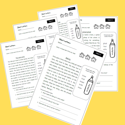 English Phonics-Silent Letters Reading Comprehension Pack | Teaching ...