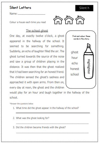 English Phonics-Silent Letters Reading Comprehension Pack | Teaching ...