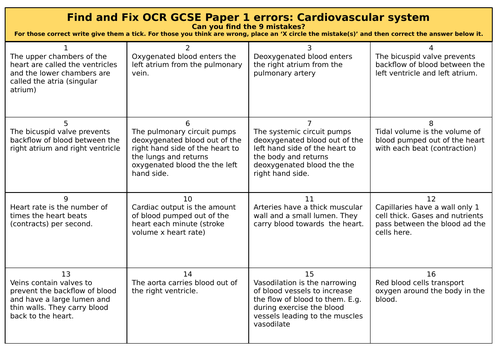 OCR GCSE PE-Find & fix revision(23 resources) | Teaching Resources