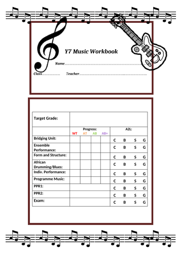 KS3 Yr 7 Music 6-Unit Booklets: Class and Homework | Teaching Resources
