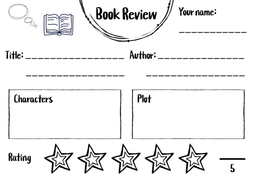 Reception/KS1 Book Review Worksheet | Teaching Resources
