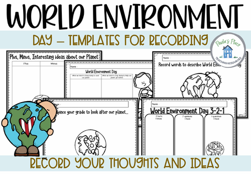 World Environment Day Printable Recording Worksheets | Teaching Resources